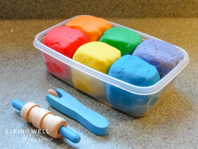 The Easiest Homemade Playdough Recipe {Lasts for Months!}