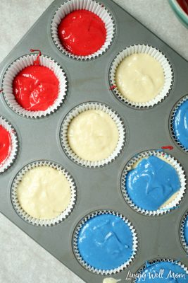 Easy Red, White, & Blue Patriotic Cupcakes