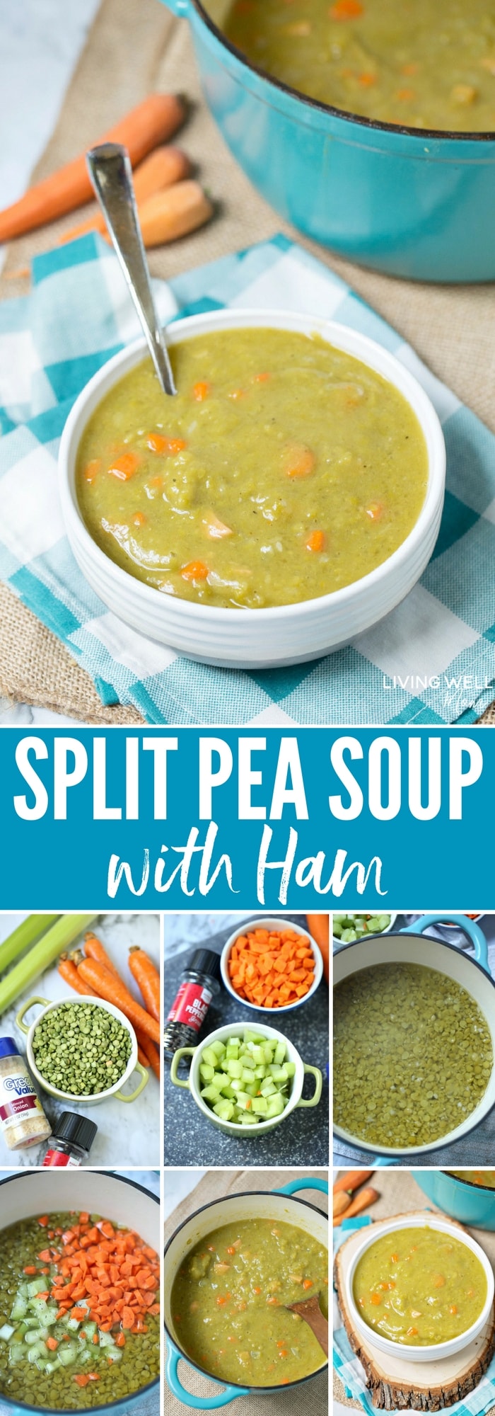 Hearty Split Pea Soup with Ham - (Gluten + Dairy Free)