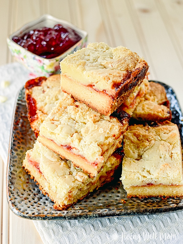 White Chocolate Raspberry Bars Recipe | white chocolate dessert