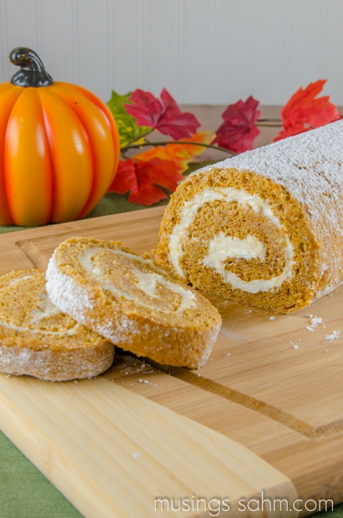 Easy Pumpkin Spice Roll with Cream Cheese Filling - Living Well Mom