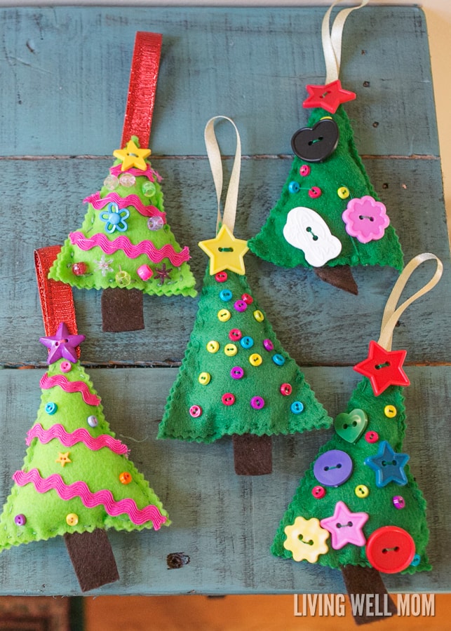 Felt Christmas Tree Ornaments Felt Christmas Tree Ornaments