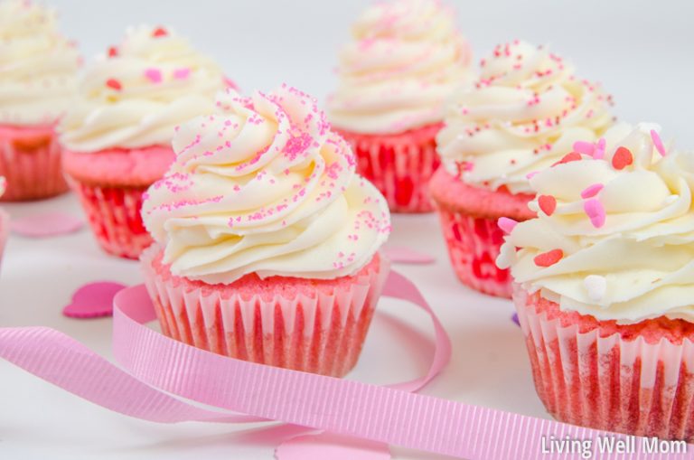 Pink Velvet Cupcakes - Living Well Mom