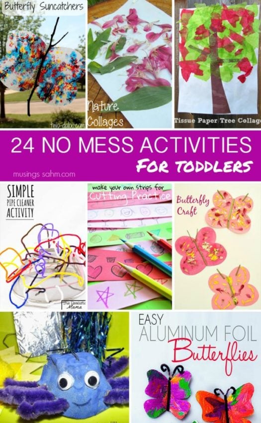 24 No Mess Toddler Activities Living Well Mom