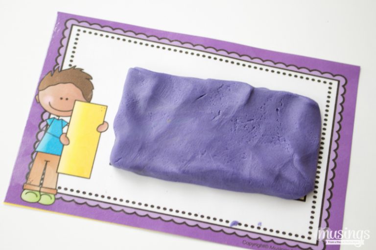 Preschool Learning with Playdough Shape Mats - Living Well Mom