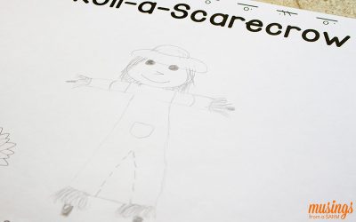 Free Fall Printable: Roll-a-Scarecrow - Living Well Mom