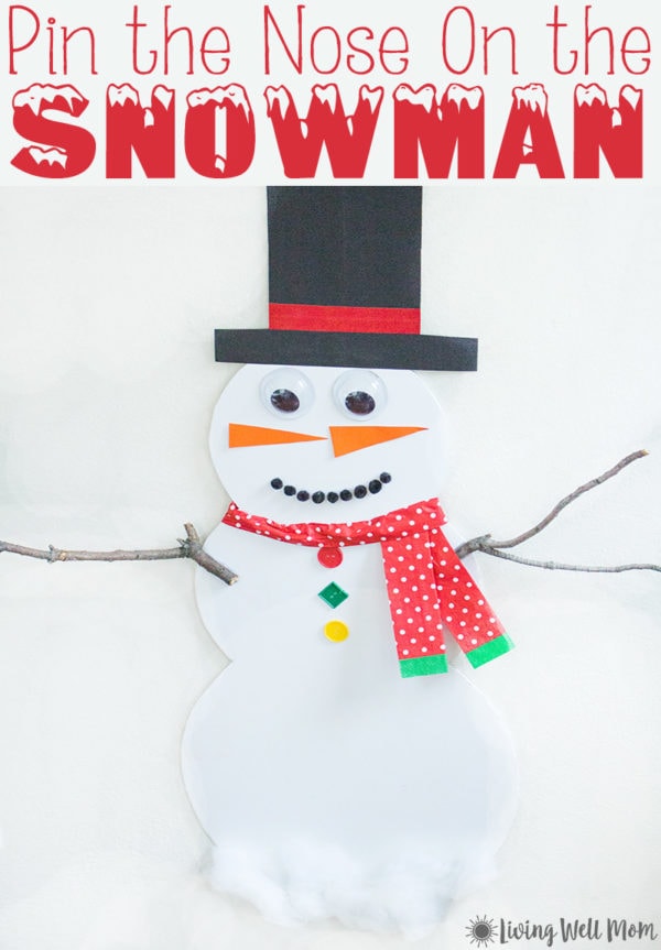 Pin the Nose on the Snowman Activity for Kids | Kids' Snowman Craft