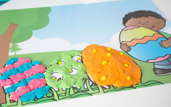 Easter Eggs Playdough Mats - Free Printable Activity for Kids