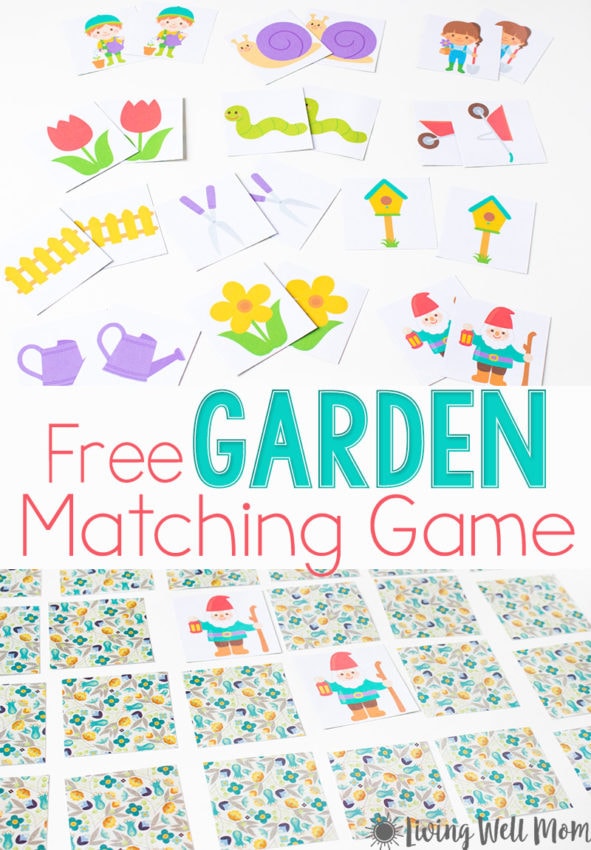 Spring Matching Game for Preschoolers (Free Printable) - Living Well Mom
