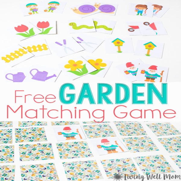 Spring Matching Game for Preschoolers (Free Printable) - Living Well Mom
