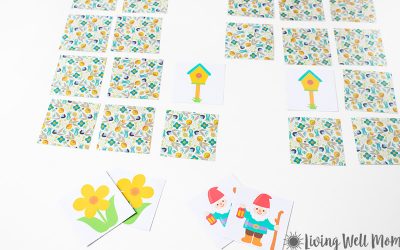 Spring Matching Game for Preschoolers (Free Printable) - Living Well Mom