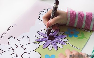 Flower Coloring Mats for Kids {Free Printable}