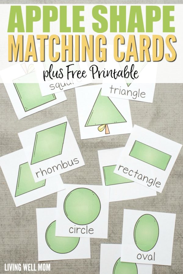 Apple Shape Matching Cards (Free Printable)