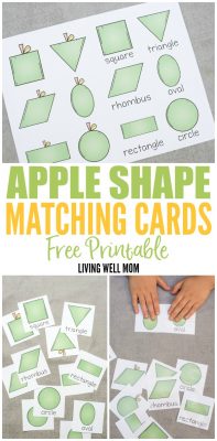Apple Shape Matching Cards (Free Printable)