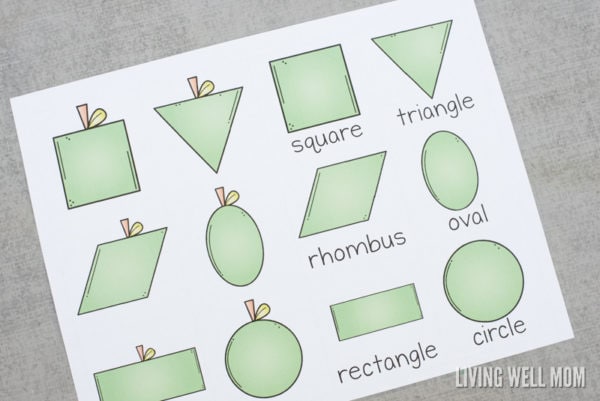 Apple Shape Matching Cards (Free Printable)