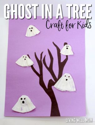 Ghosts in a Tree | Easy Halloween Craft for Kids