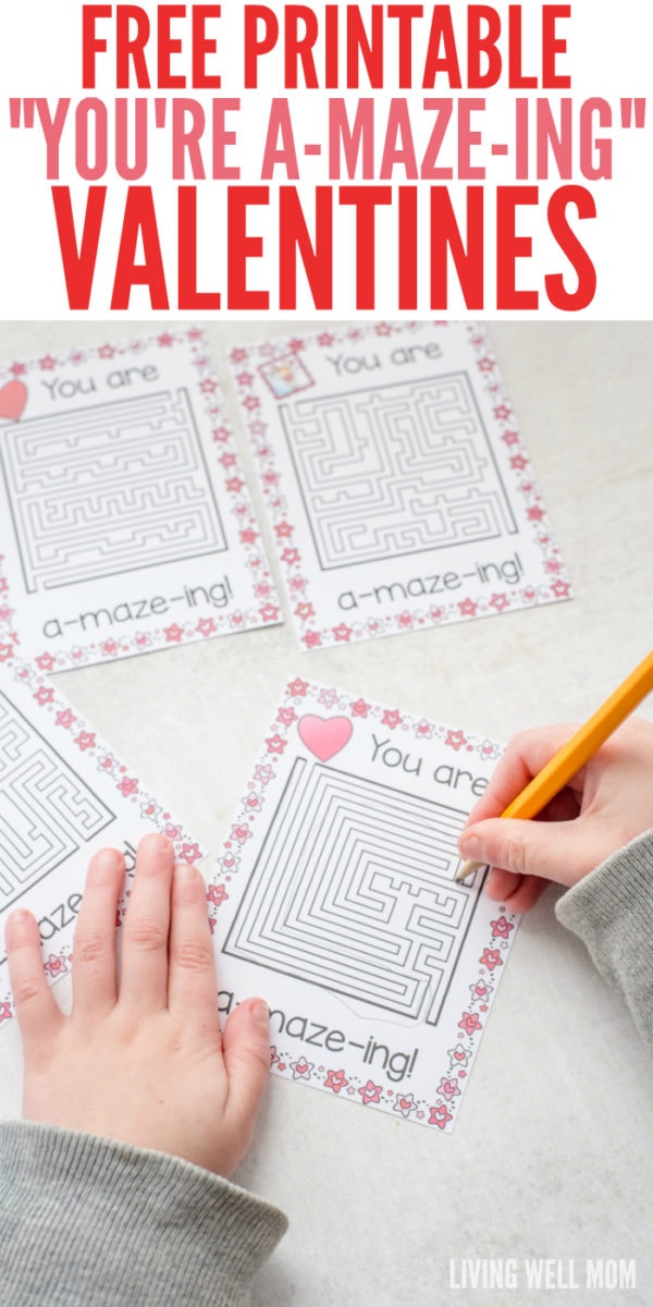 Free Printable "You're A-Maze-ing" Valentines