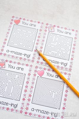 Free Printable "You're A-Maze-ing" Valentines