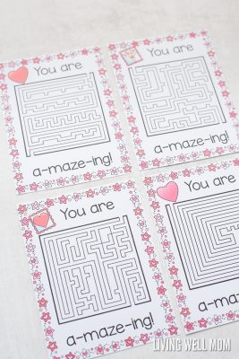Free Printable "You're A-Maze-ing" Valentines