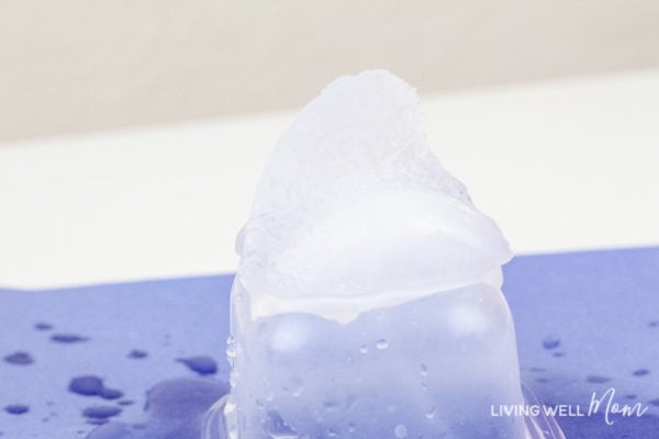 Instant Ice Winter Science Experiment - Living Well Mom