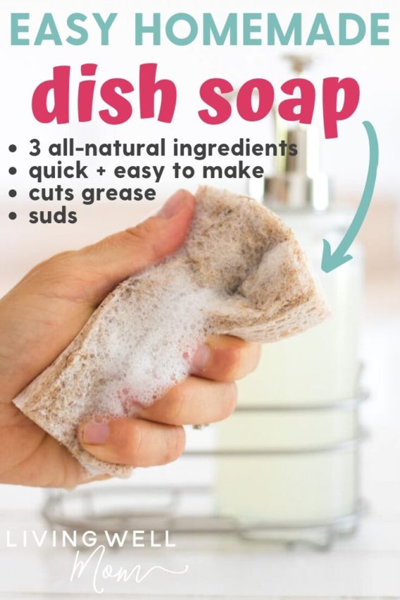 Easy Grease-Cutting DIY Homemade Dish Soap with 3 Ingredients