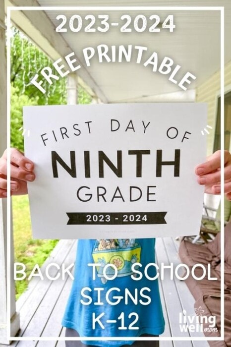 Free Printable First Day of School Signs for All Grades (2023-2024)