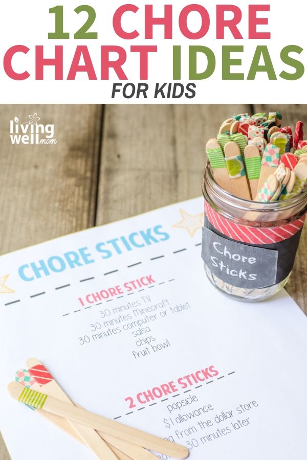 12 Simple Chore Chart Ideas + Free Printable Chore Charts! - Living ...