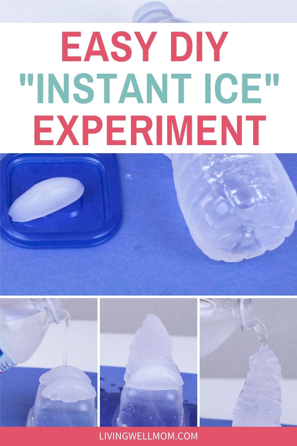 Instant Ice Winter Science Experiment - Living Well Mom