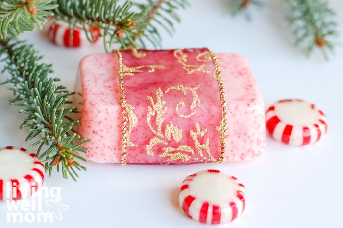 DIY Peppermint Goat Milk Soap Bars with Exfoliating Jojoba Beads