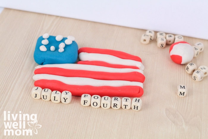 Patriotic Homemade Playdough for Kids