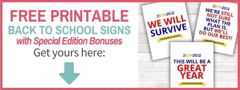 Free Printable First Day of School Sign for All Grades (2021 - 2022)