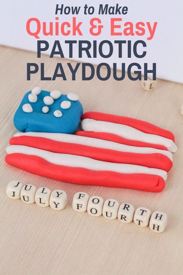 Patriotic Homemade Playdough for Kids