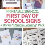 Free Printable First Day of School Sign for All Grades (2020 - 2021)