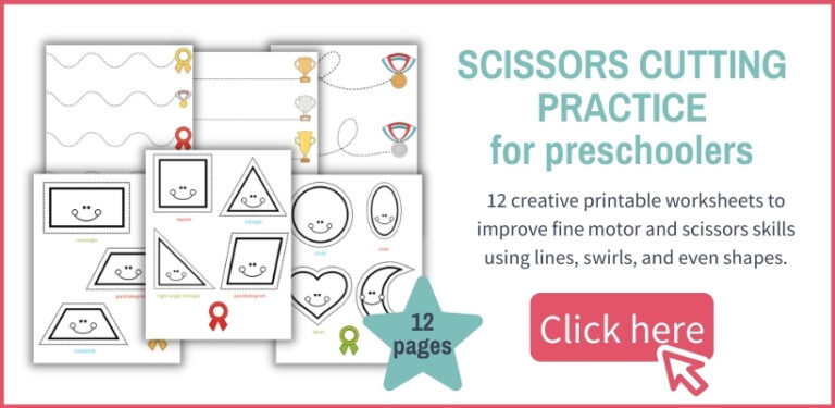 Scissors Cutting Practice for Preschoolers - Living Well Mom